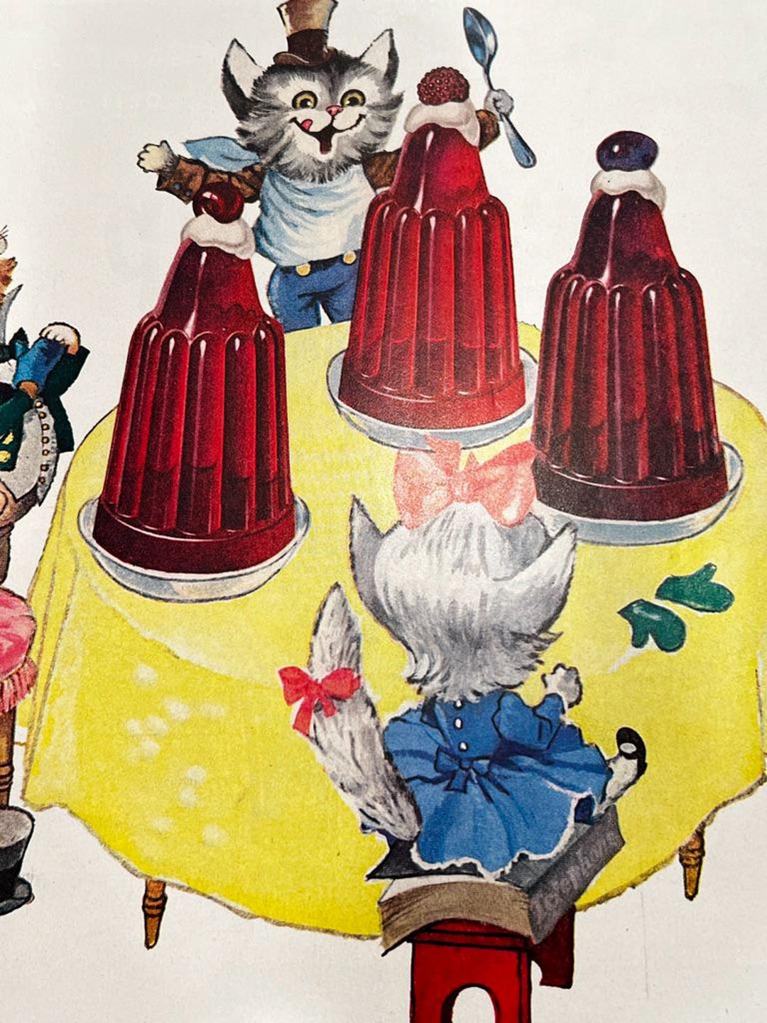Vintage 1950s Jello Ad: Three Little Kittens, Life Magazine - Etsy