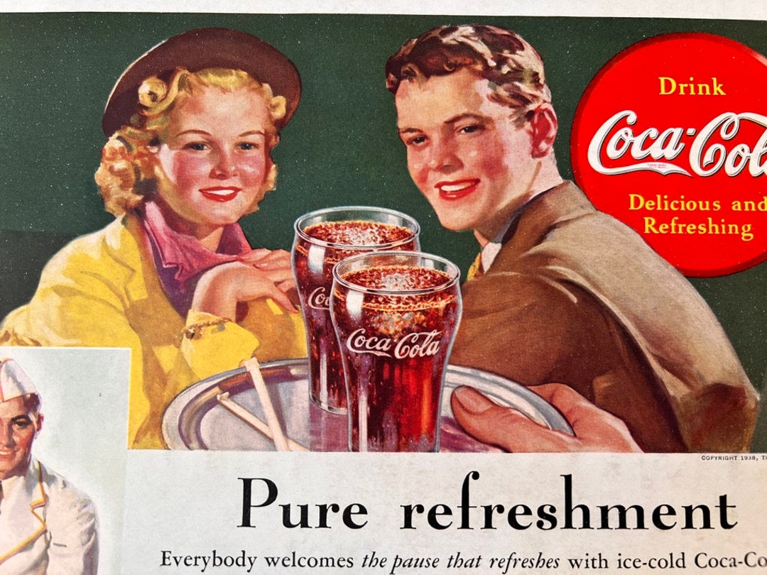 Vintage Coca Cola Ad 6.5 X 9.75 1930s Coke Ad - Etsy