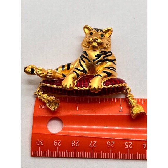 Vintage Tiger Pin Bob Mackie Vintage Siberian Tiger P… - Gem