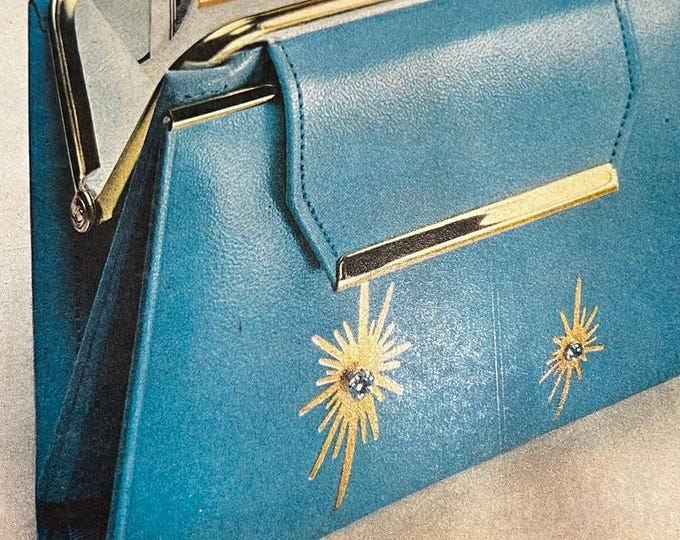 Vintage 60’s Lady Buxton Convertible Blue Floral Daisy Bi-fold Leather ...