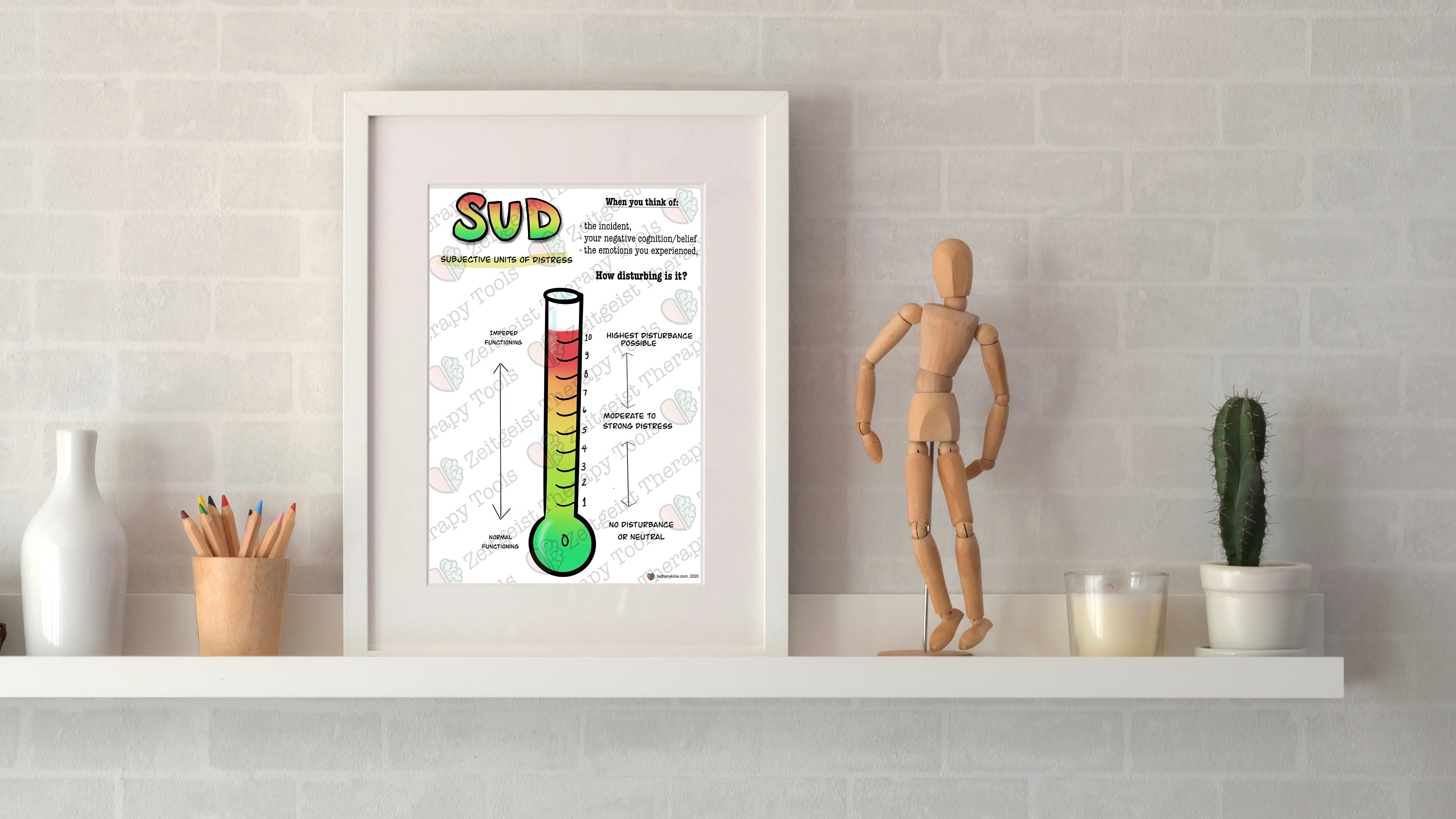 Subjective Units of Distress Scale Simple EMDR SUD Vertical Portrait ...