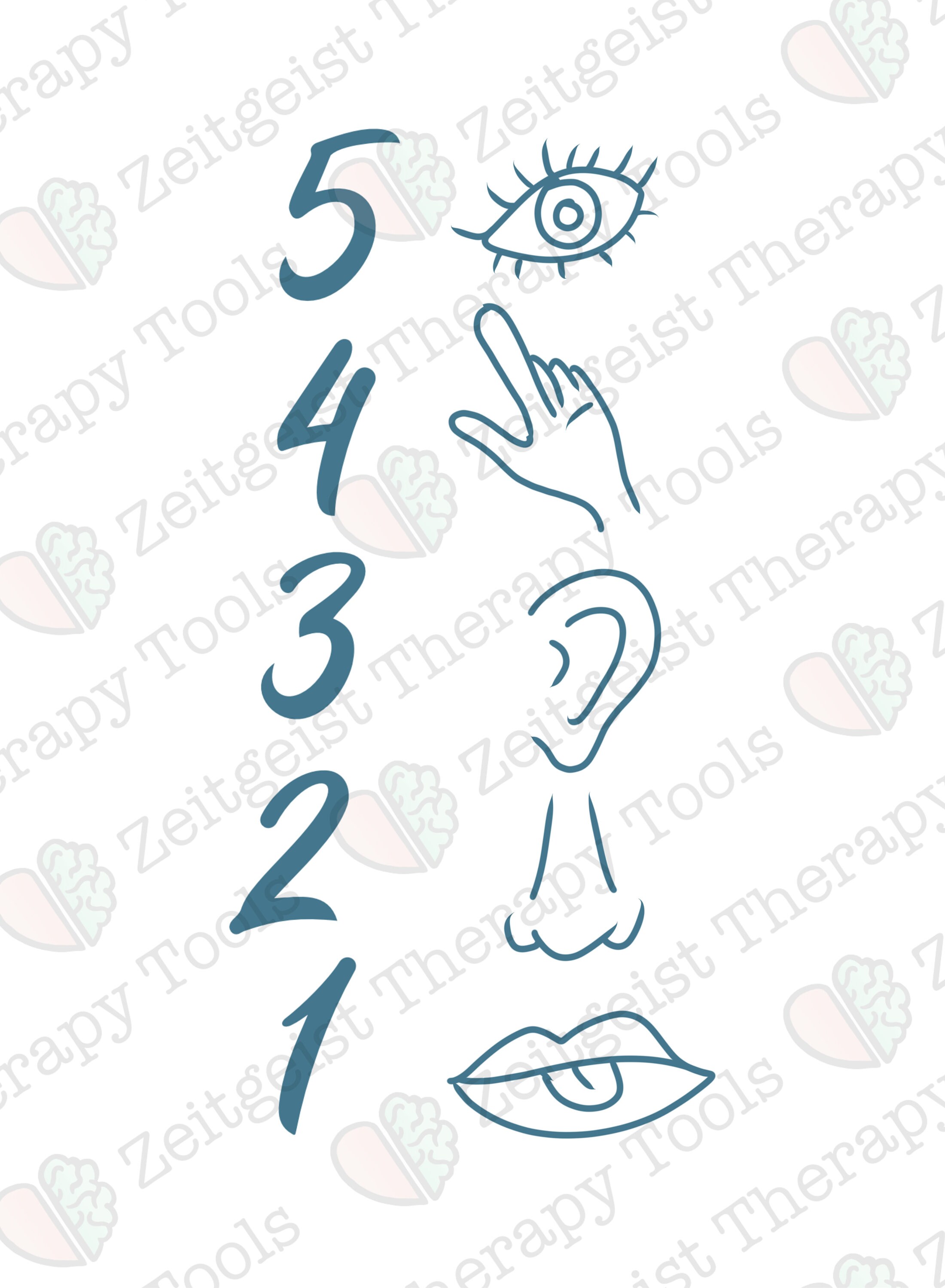 Grounding Technique Symbols in Denim 5-4-3-2-1 for - Etsy