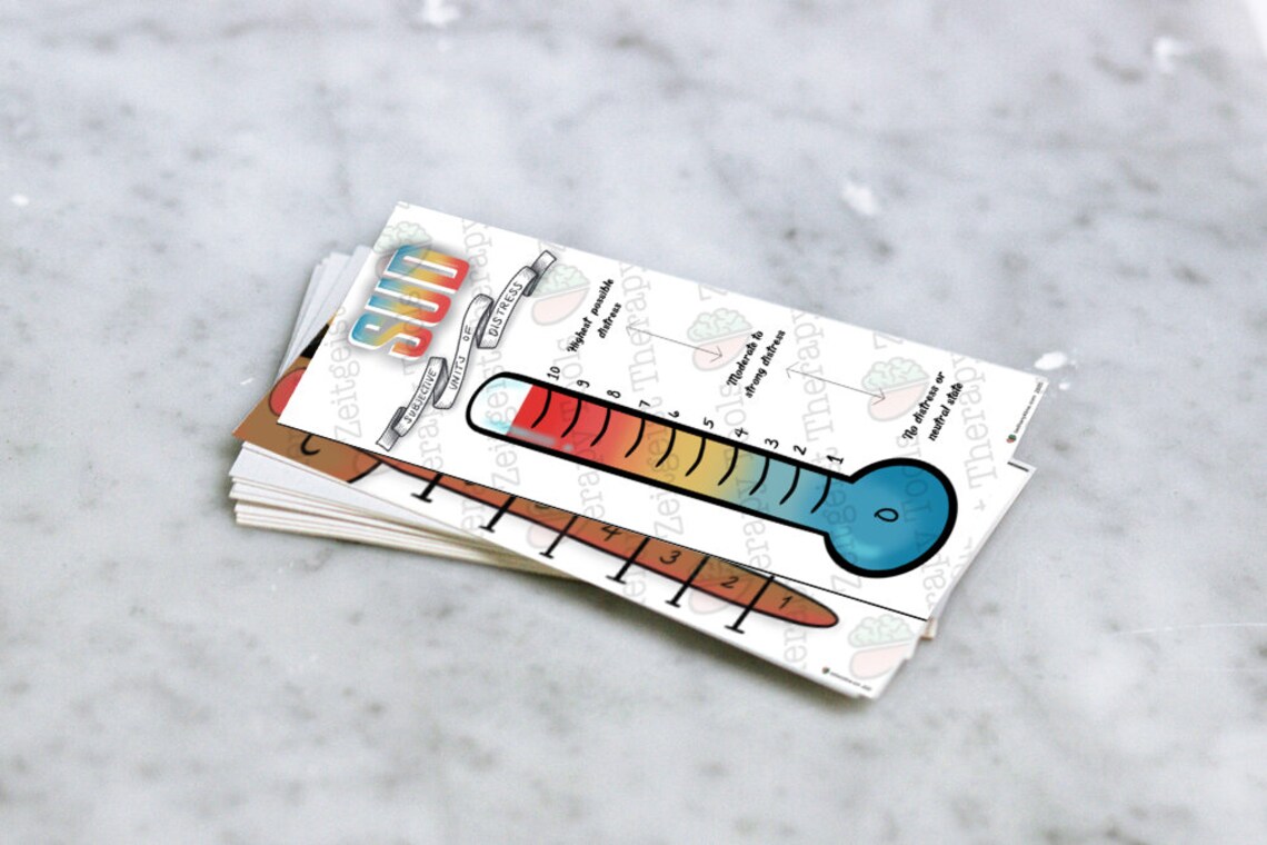 EMDR Tools SUD Voc Scale | Therapy Visual Aid Flip Chart | Printable ...