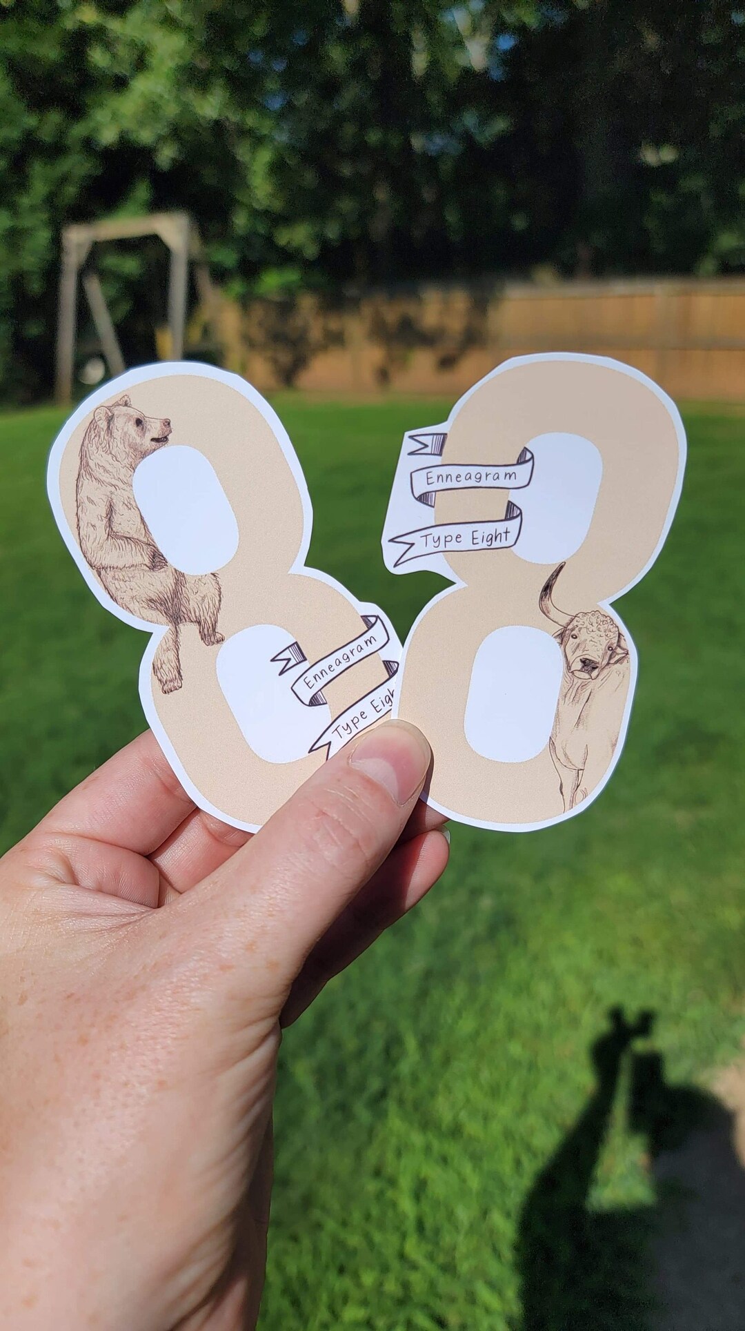 Enneagram Type 8 Spirit Animal Stickers (2-pack) | Original Matte ...