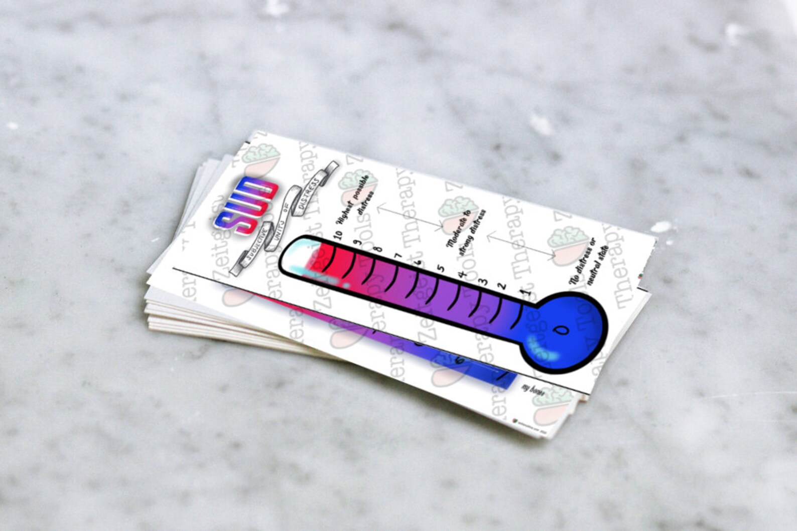 EMDR SUD Voc Scale | Therapy Visual Aid Flip Chart | Printable EMDR ...