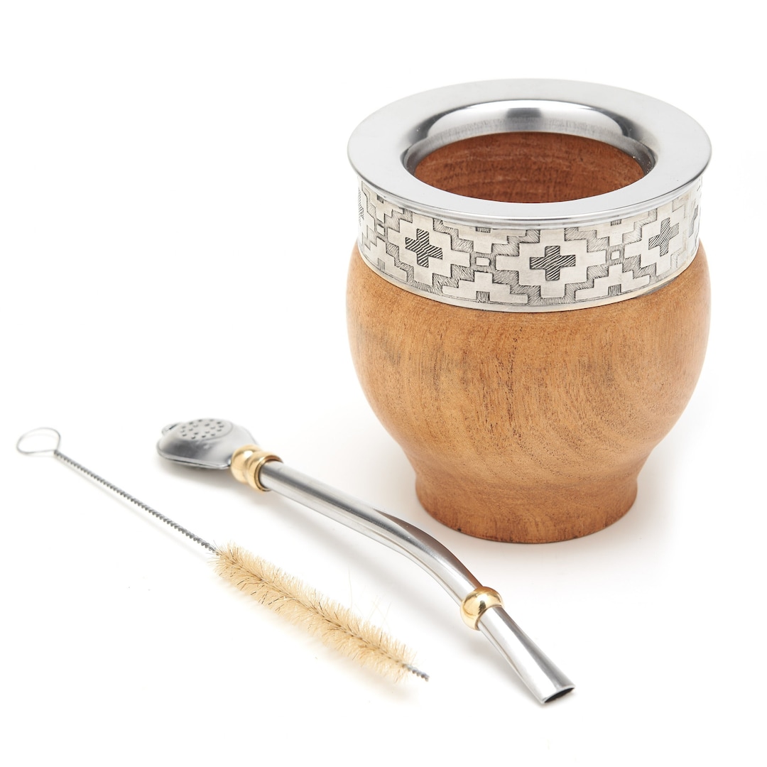Imperial Wooden Mate Gourd Cup - Yerba Mate Gourd - Mate Set - Mate ...