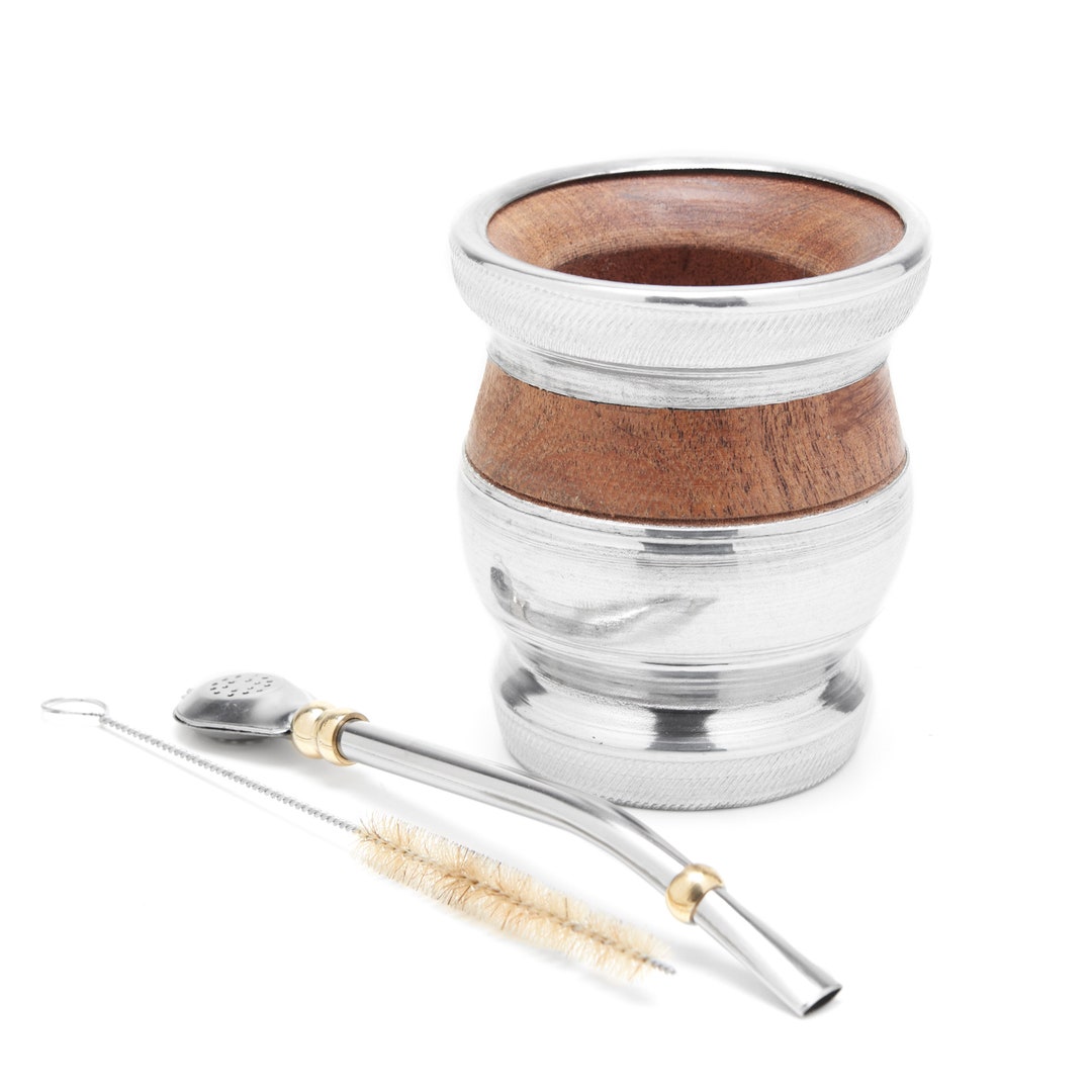 Carob Wood Mate Cup Set I Wooden Mate Gourd I Yerba Mate Cup - Etsy