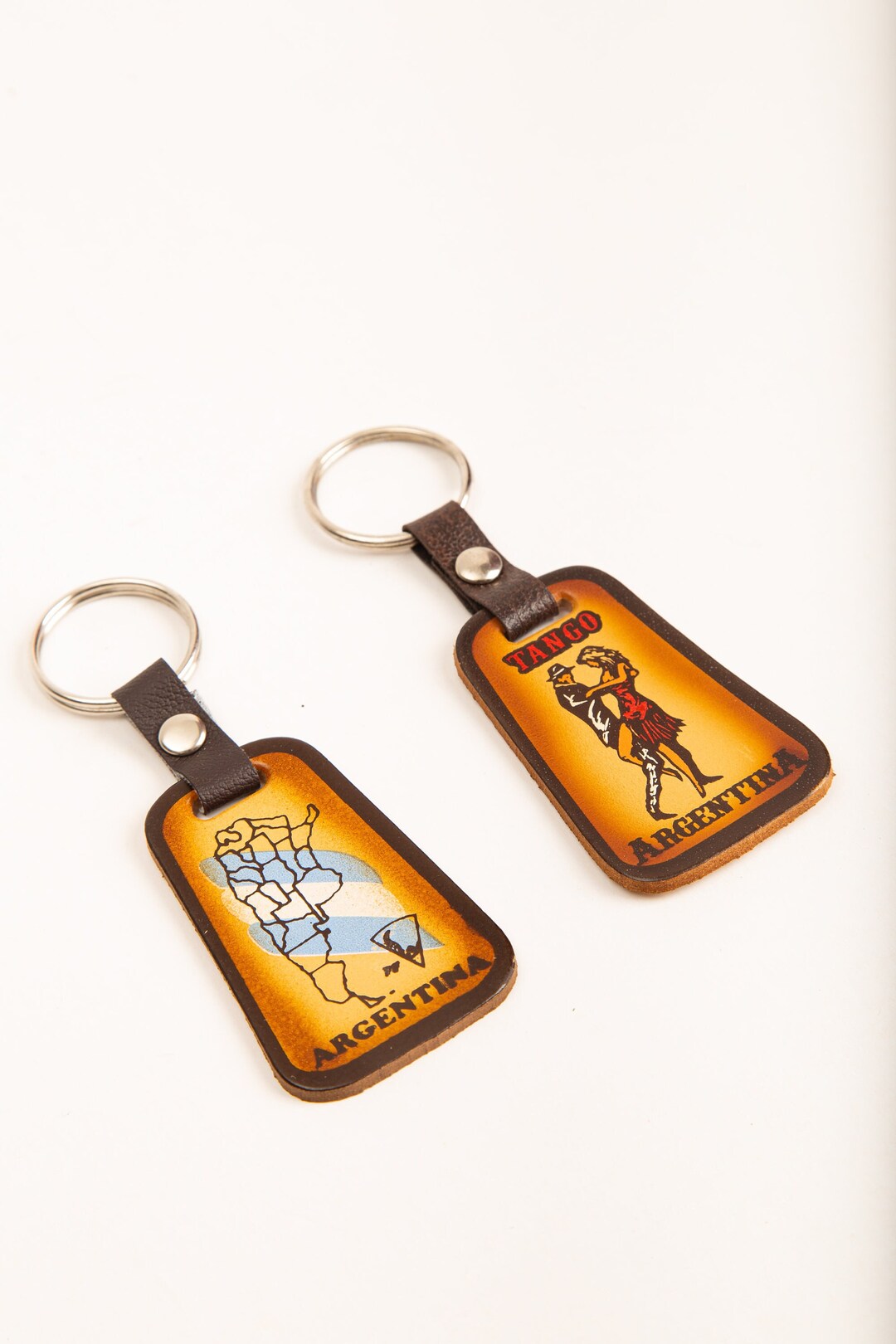Set of Two Argentine Tango Key Rings I Original Artisan Work I Gift ...