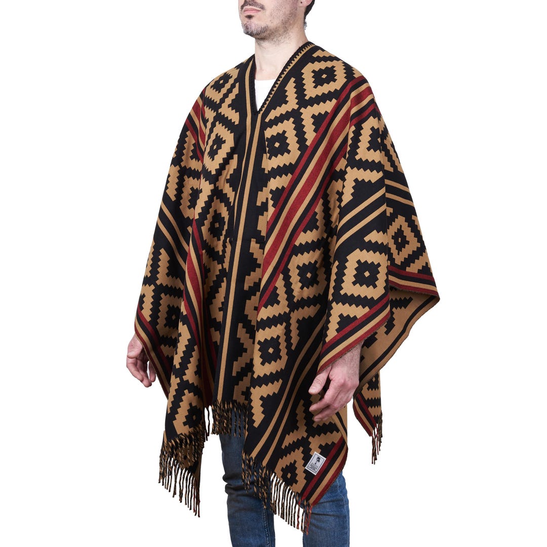 Poncho | Gaucho Poncho | Reversible Poncho | Cotton Poncho | Poncho for ...