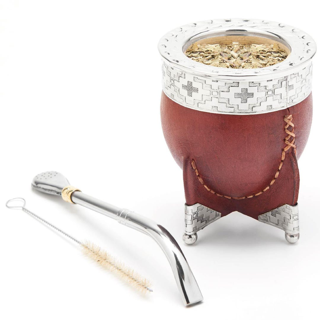 The Brown Rioja Imperial With Base Gourd I Mate Gourd Set, Leather Mate ...
