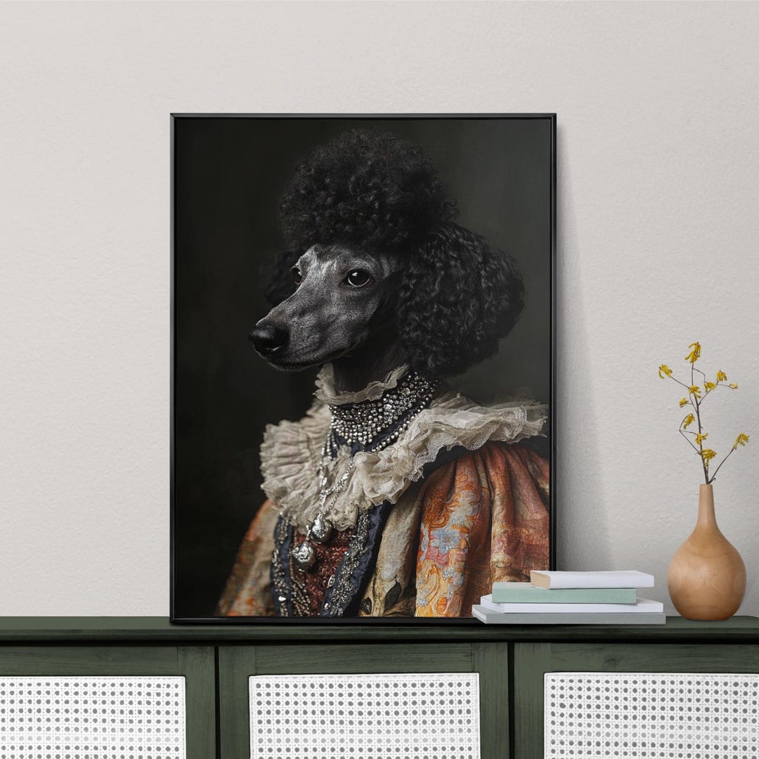 Poodle Wall Art, Poodle Gifts, Quirky Wall Art, Quirky Decor, Eclectic ...