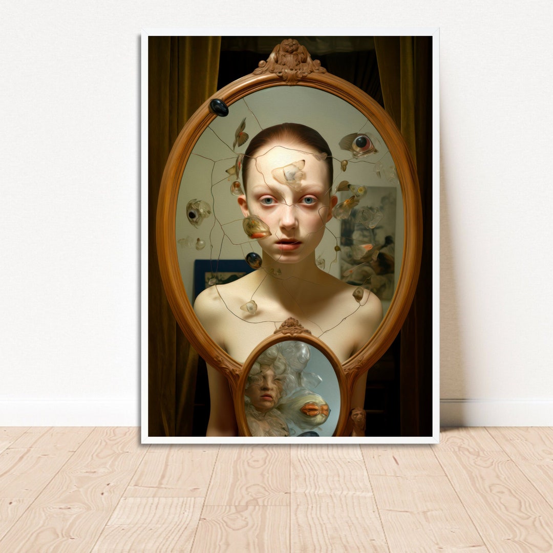 Surreal Art, Female Portrait Print, Gothic Wall Art, Gothic Decor ...