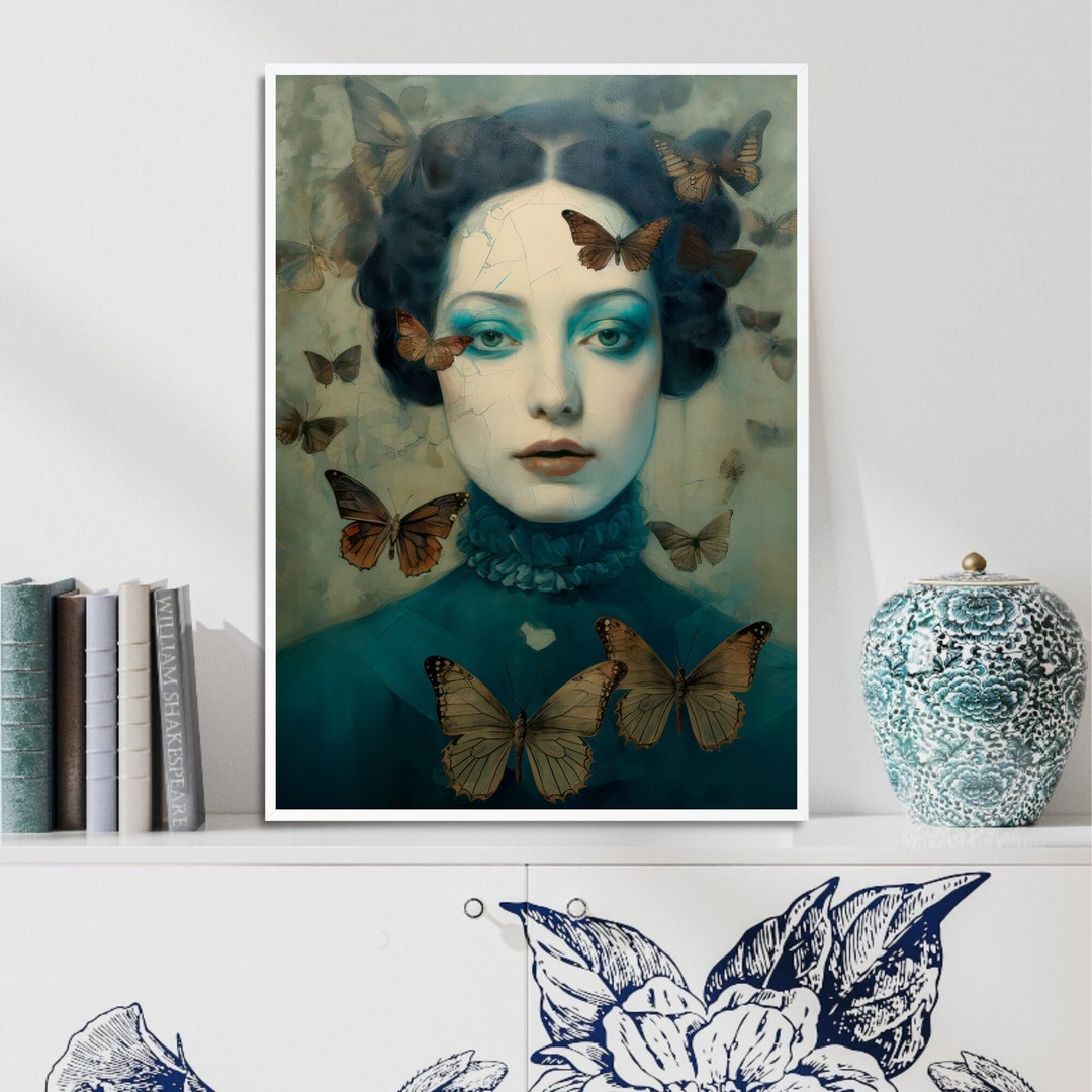 Surreal Art, Female Portrait Print, Gothic Wall Art, Gothic Decor ...