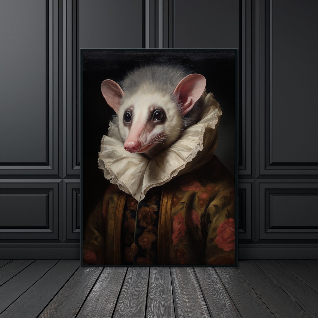 Renaissance Possum Painting, Funny Possum Print, Funny Possum Gift ...