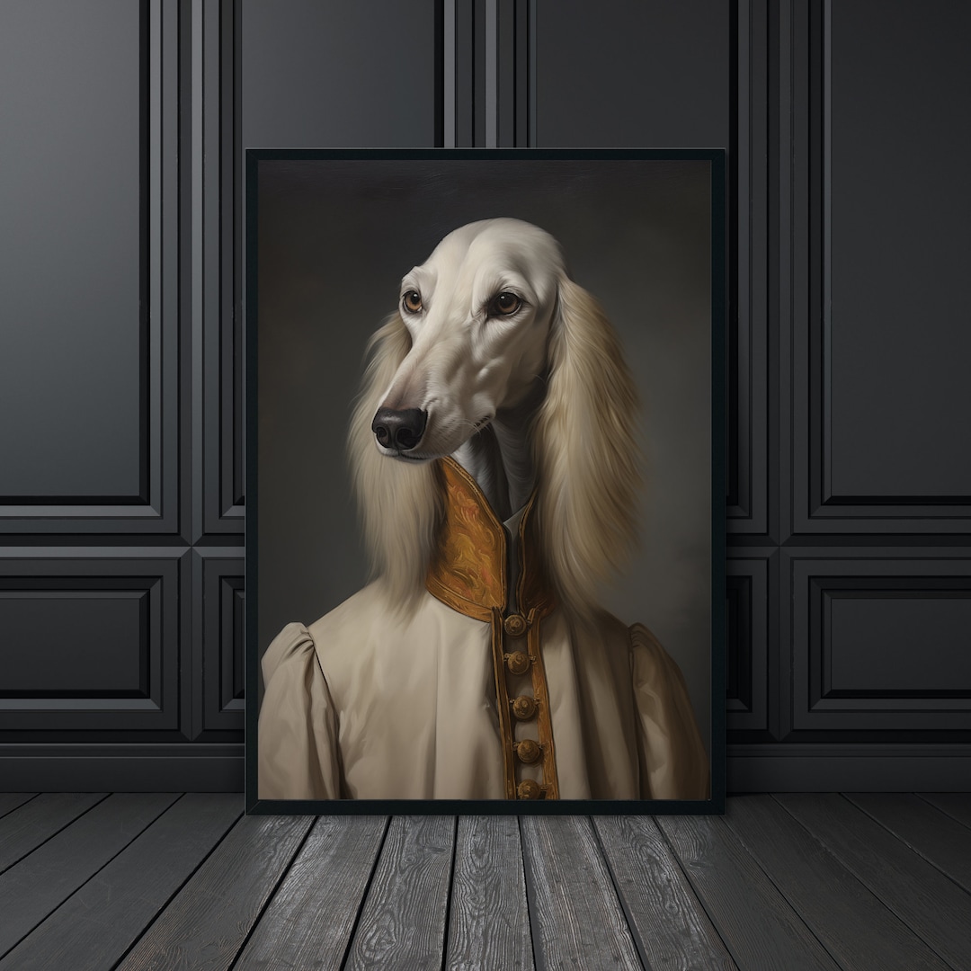 Renaissance Saluki Painting, Saluki Gifts, Saluki Dog Gifts, Saluki Wall Art, Funny Gifts for ...