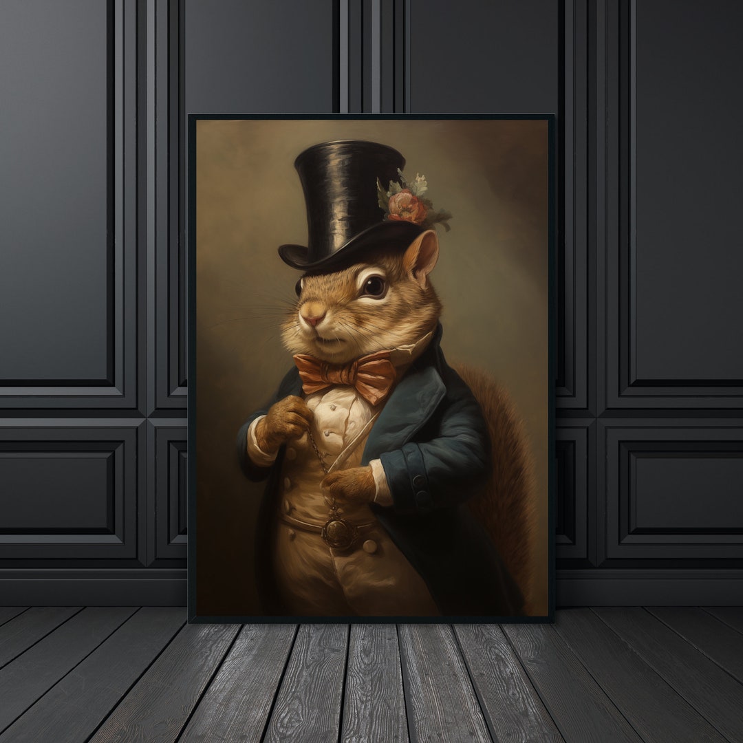 Chipmunk Wall Art, Baby Chipmunk Print, Chipmunk Print, Renaissance ...