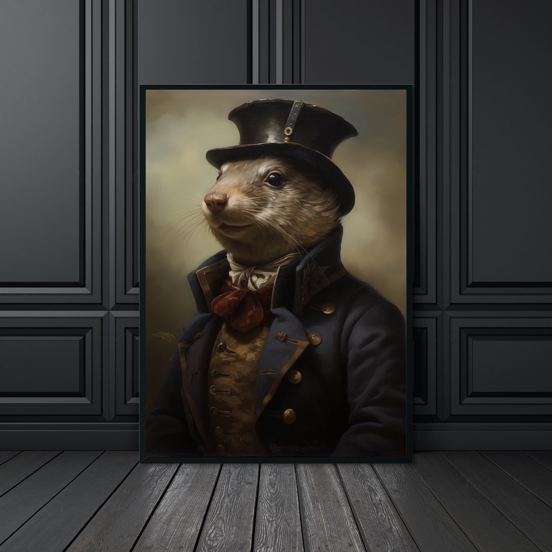 Mole Vintage Portrait, Mole Print, Quirky Animal Prints, Funny Animal ...
