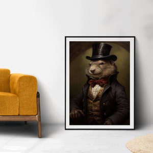 Mole Vintage Portrait, Mole Print, Quirky Animal Prints, Funny Animal ...