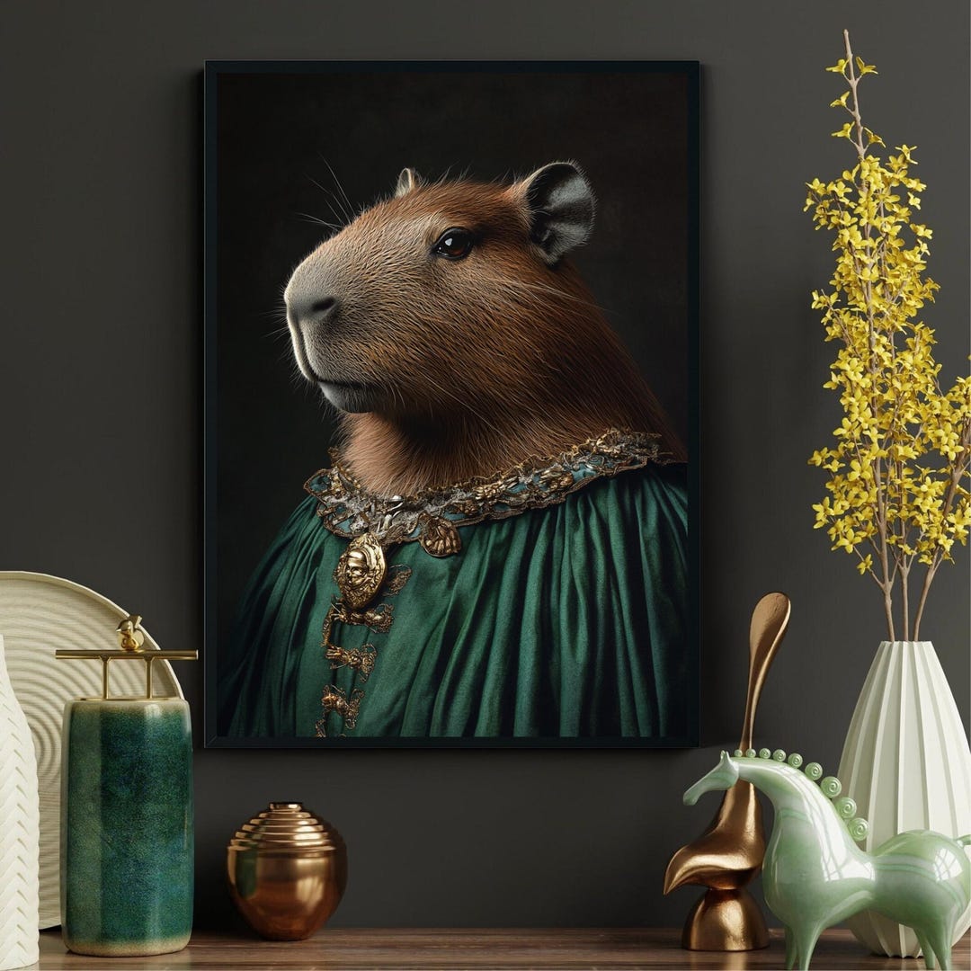 Cute Capybara Gifts, Capybara Decor, Capybara Wall Art, Capybara ...