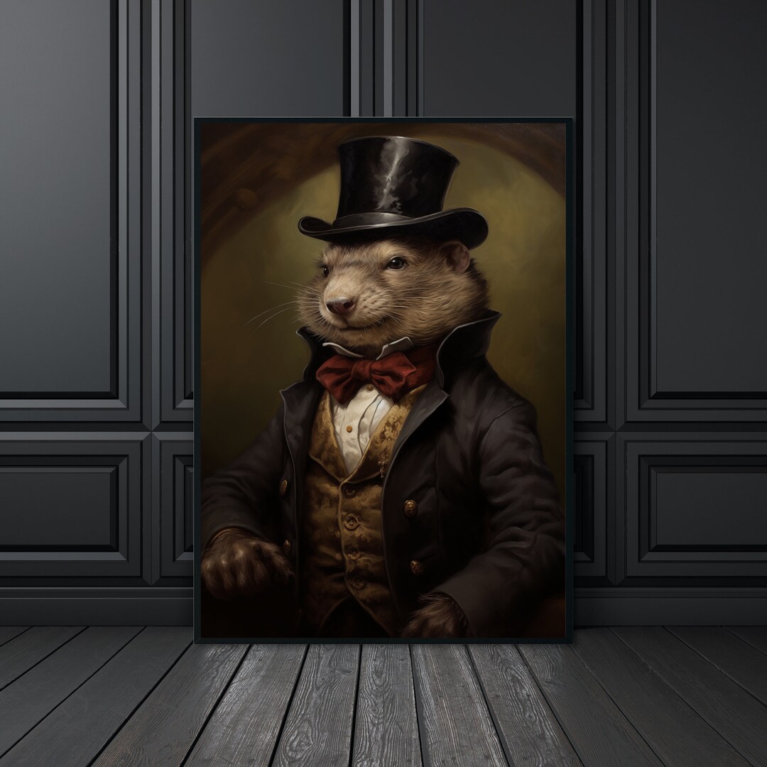 Mole Vintage Portrait, Mole Print, Quirky Animal Prints, Funny Animal ...