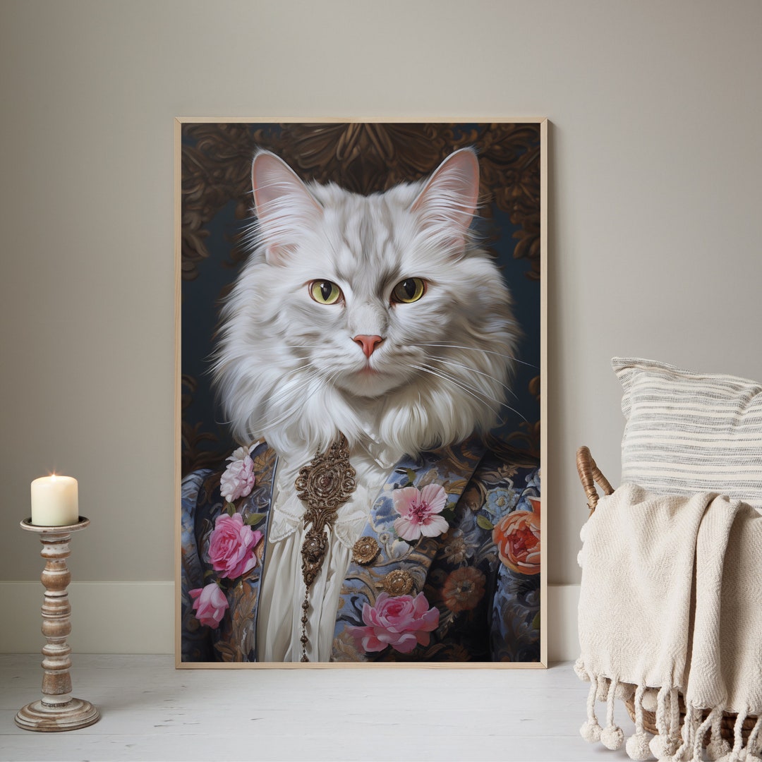 Turkish Angora Print, Turkish Angora Print, Renaissance Animal Painting ...