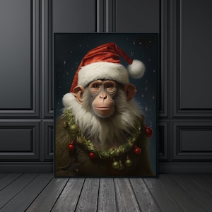 Monkey Vintage Portrait, Altered Art Regal Monkey, Regal Monkey Print ...
