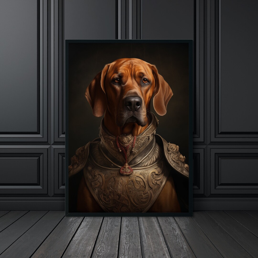 Renaissance Rhodesian Ridgeback Painting, Rhodesian Ridgeback Gifts ...