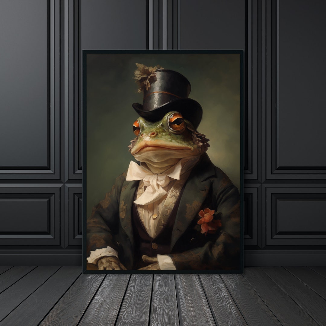 Toad Vintage Portrait, Renaissance Toad Painting, Funny Toad Wall Art ...