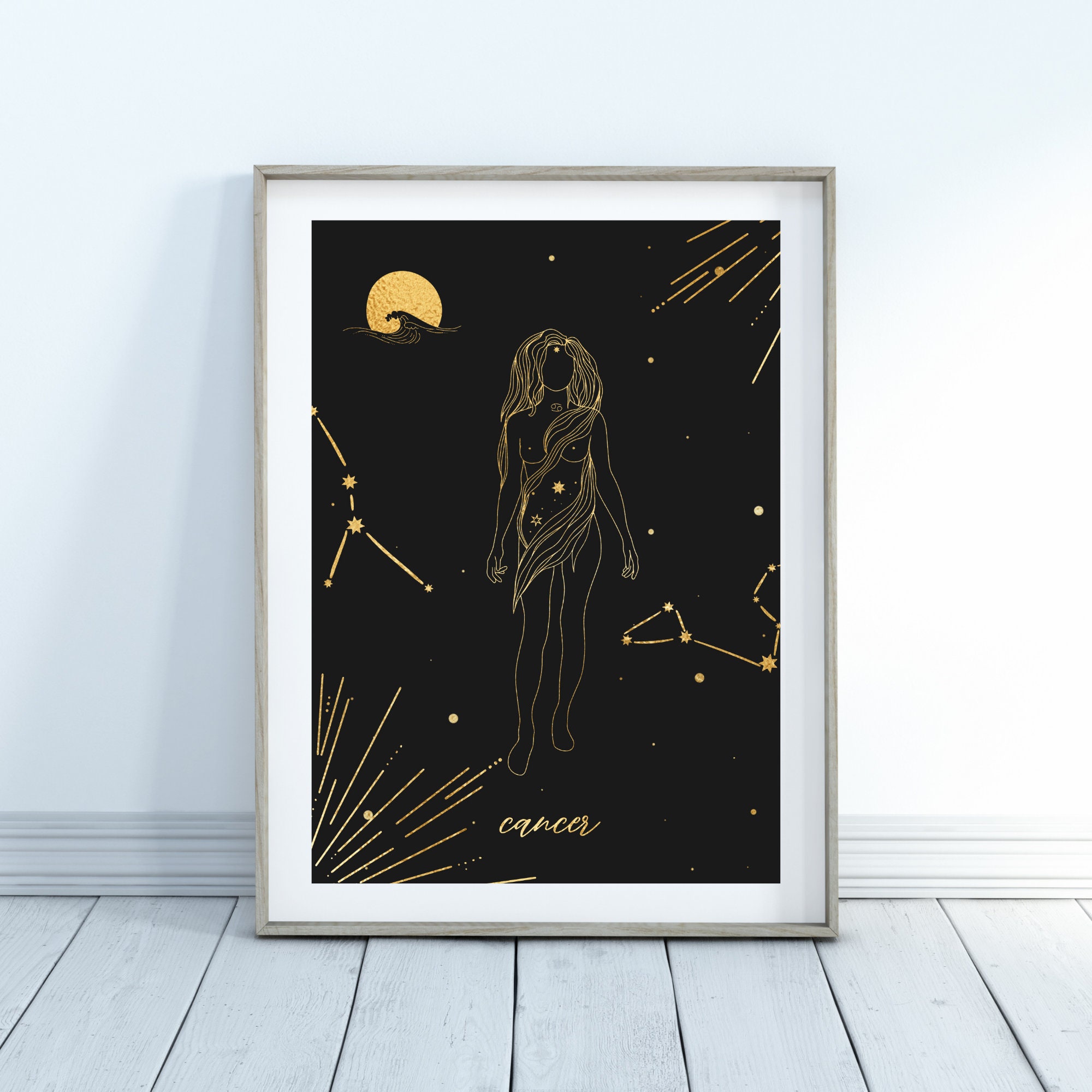 Cancer Print Cancer Goddess Print Zodiac Cancer Cancer Star | Etsy