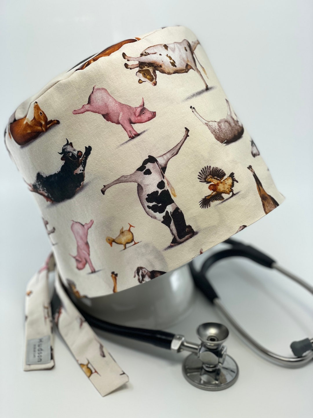 Farm Animals Yoga Cow Horse Pig Duck Chicken Goat Sheep Back Tie Pixie ...