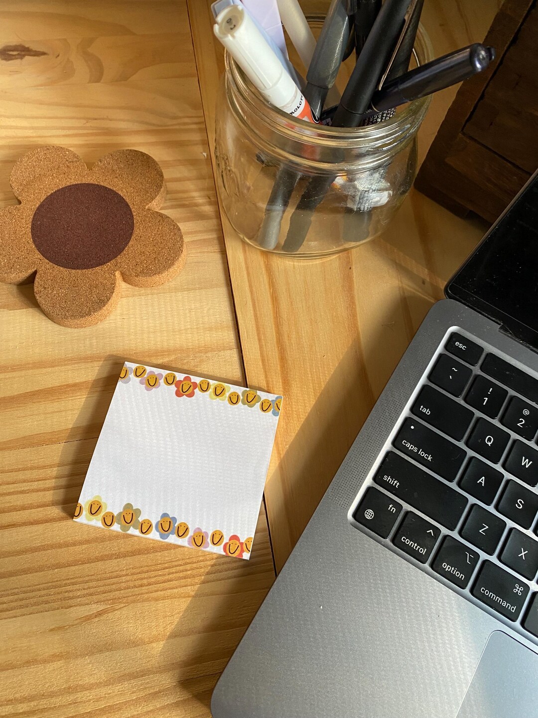 Smiley Flowers Post-it Notes | Custom, One of a Kind Stationary | Cute ...