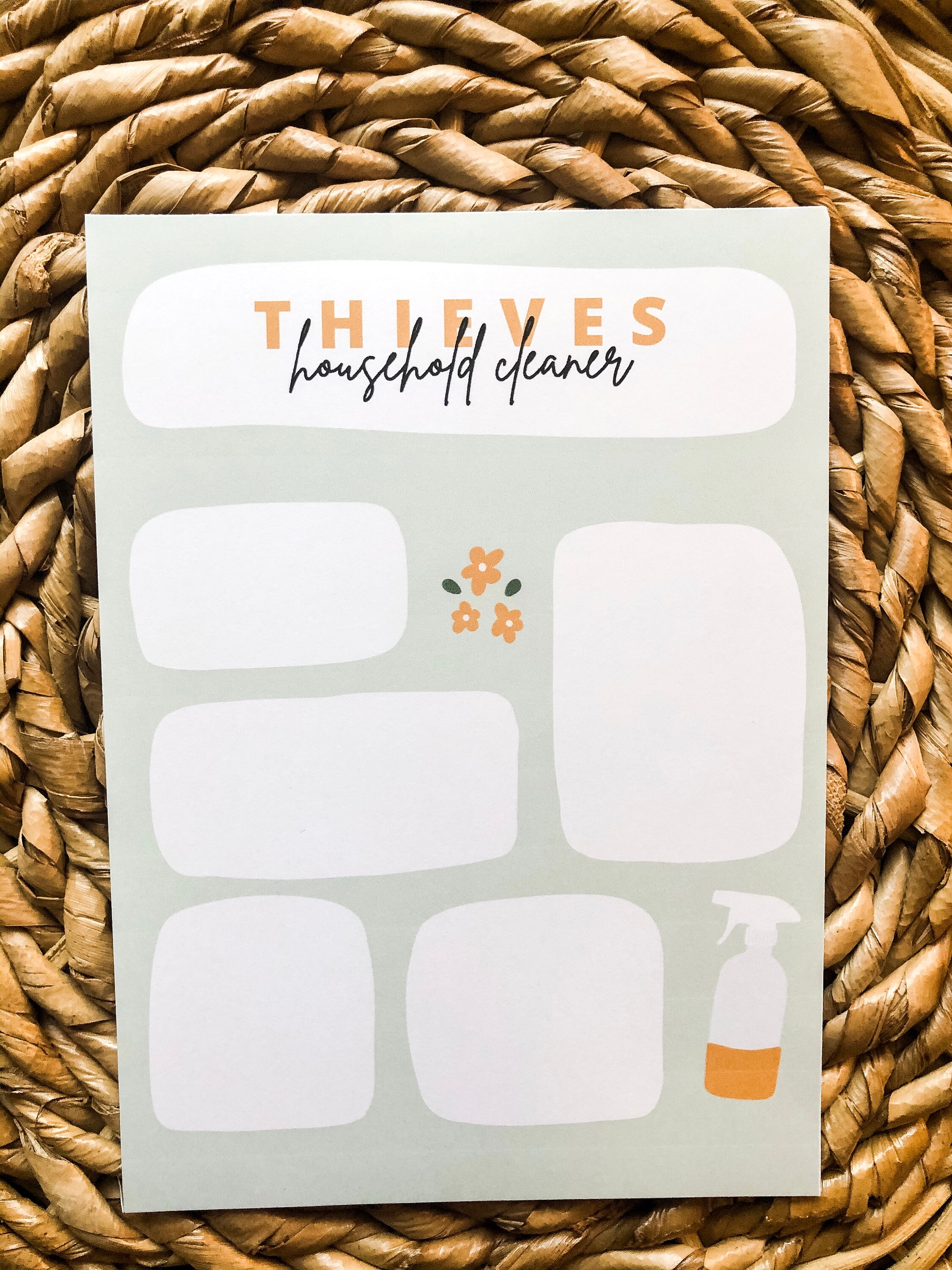 Digital Download Thieves Recipe Cards - Etsy
