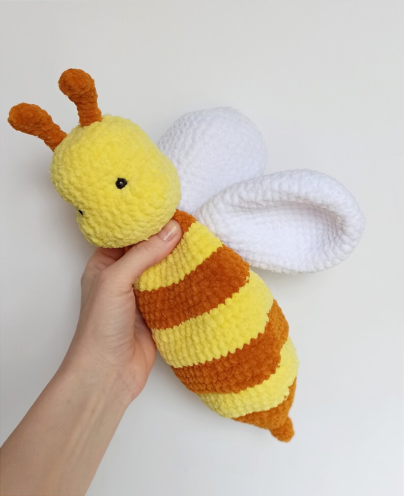 Bee Snuggler Pattern (eng/ukr). Plush Toy. Nursery Toy. Comforter ...