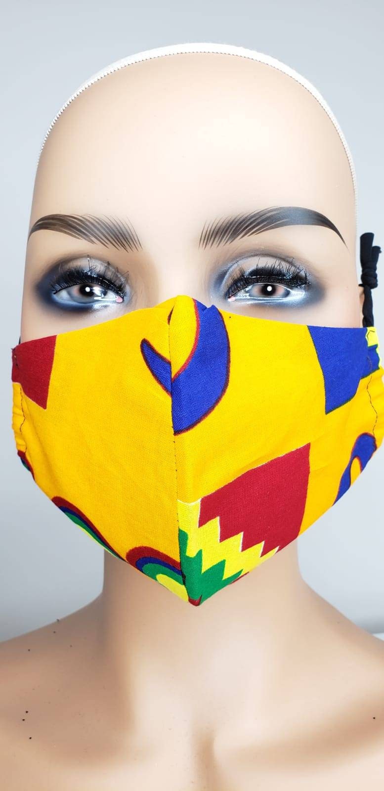 Head Wrap With Matching Face Mask in African Print Fabric - Etsy Hong Kong