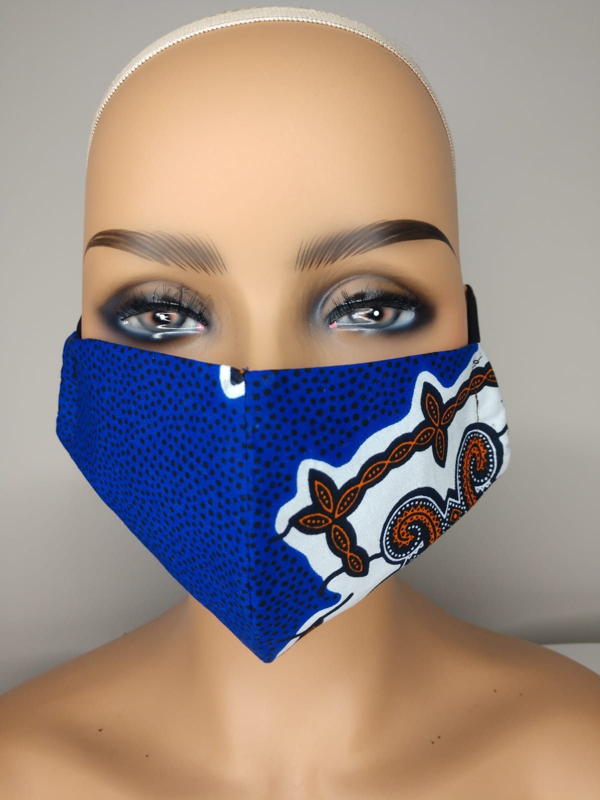 Head Bonnet With Matching Face Mask in African Print Fabric Lined With ...