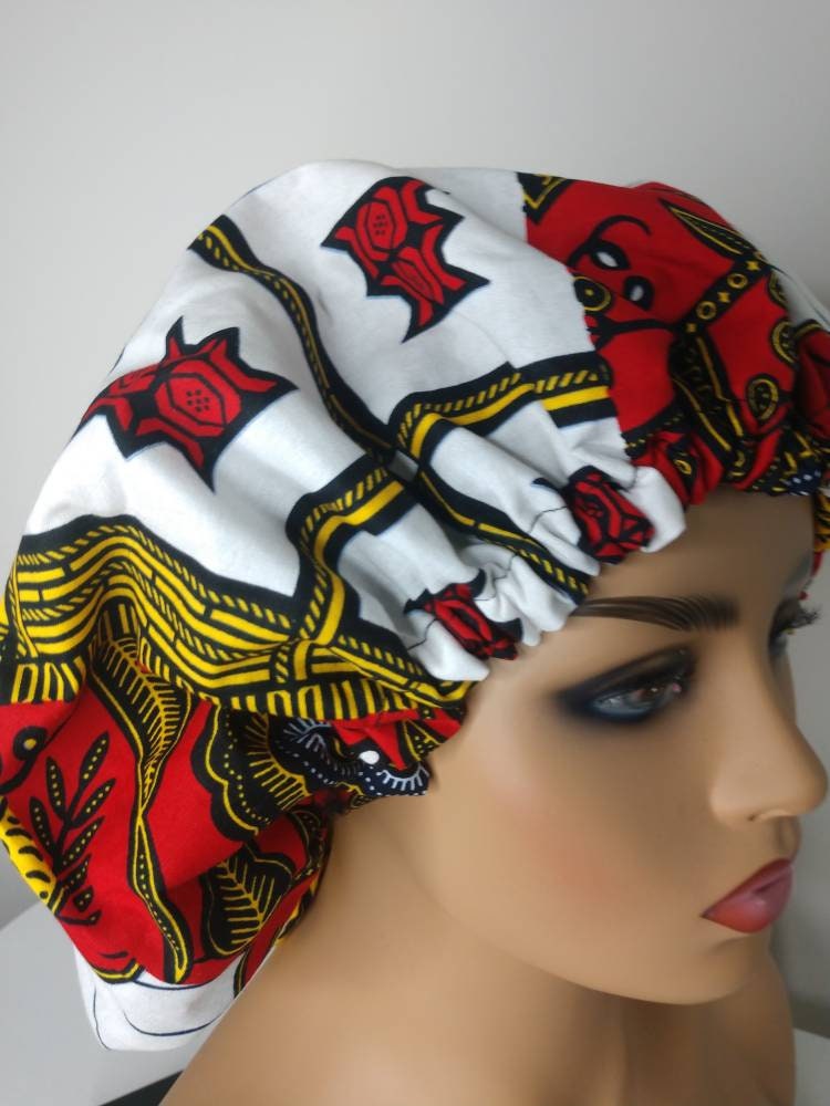 Head Bonnet With Matching Face Mask in African Print Fabric |lined With ...