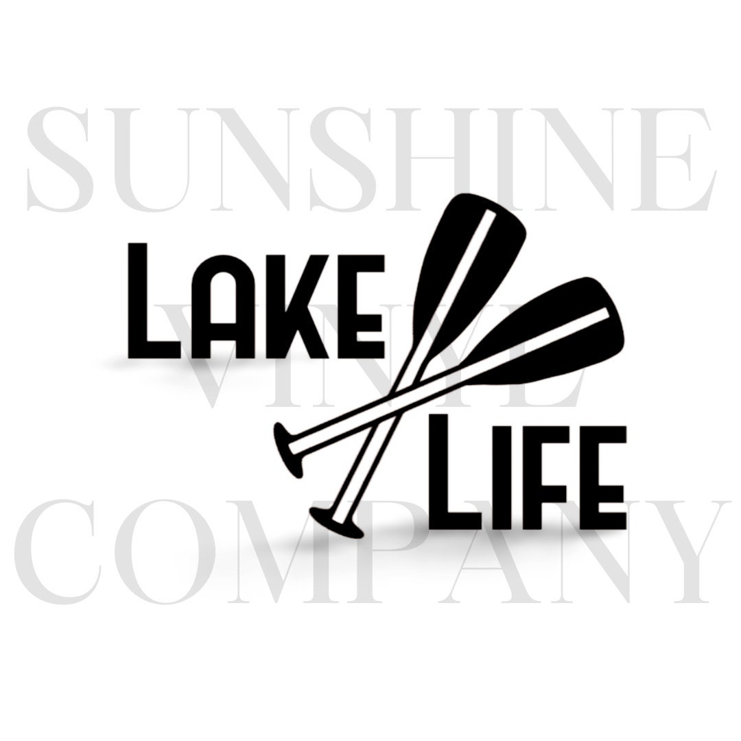 LAKE LIFE With Oars Vinyl Decal - Etsy