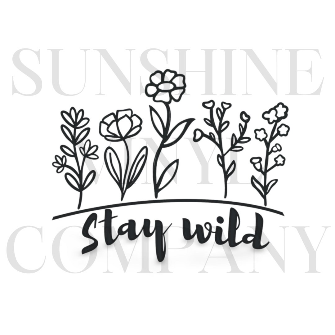 Stay WILD Wildflowers Car Decal - Etsy