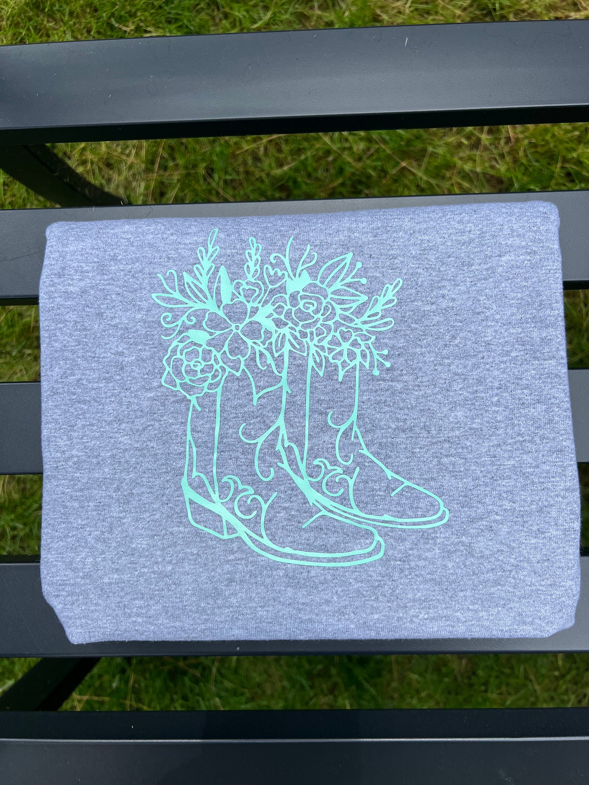 Blooming Boot Scootin’ : Cowboy Boots & Floral Tee/crewneck - Etsy