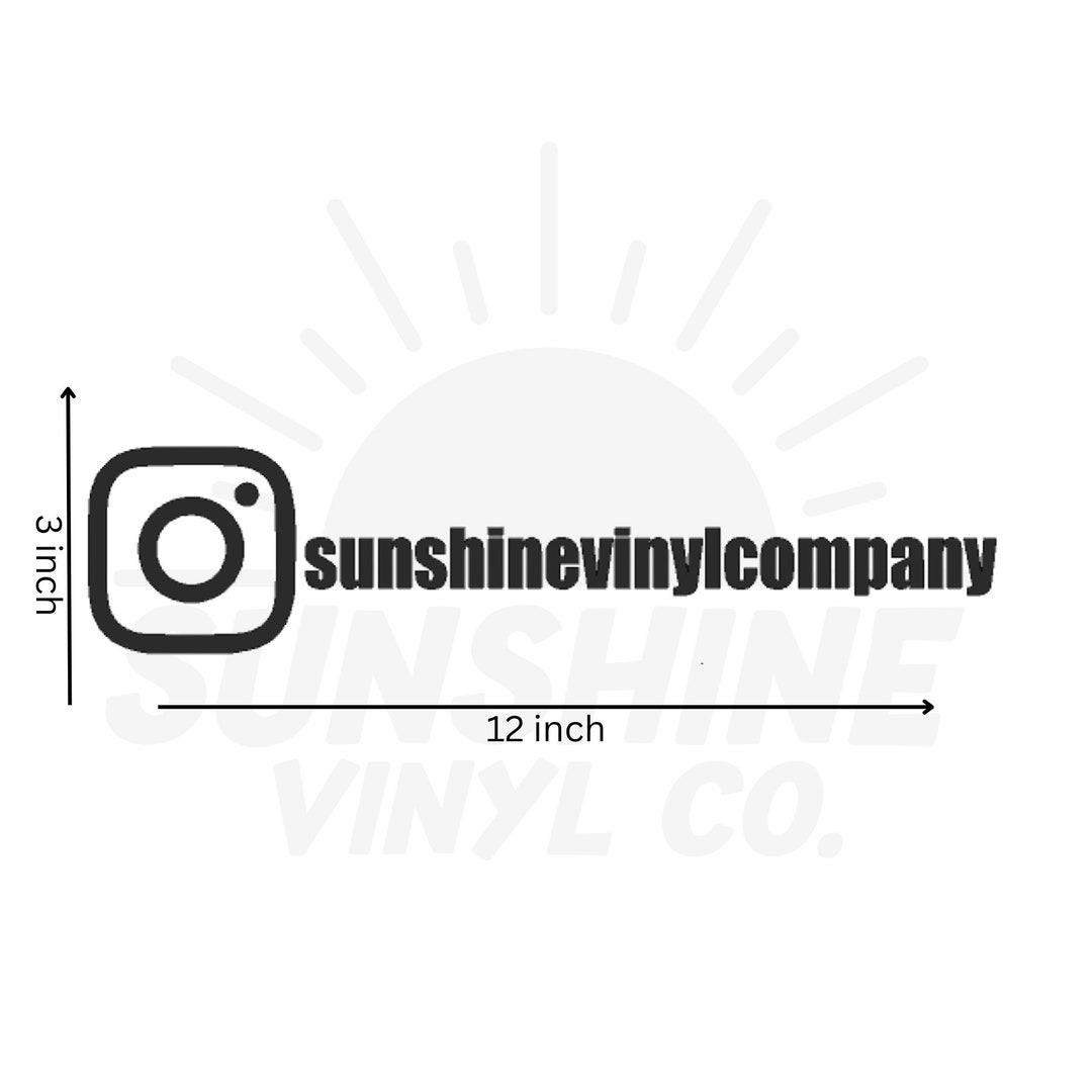 Instagram Handle Vinyl Decal - Etsy