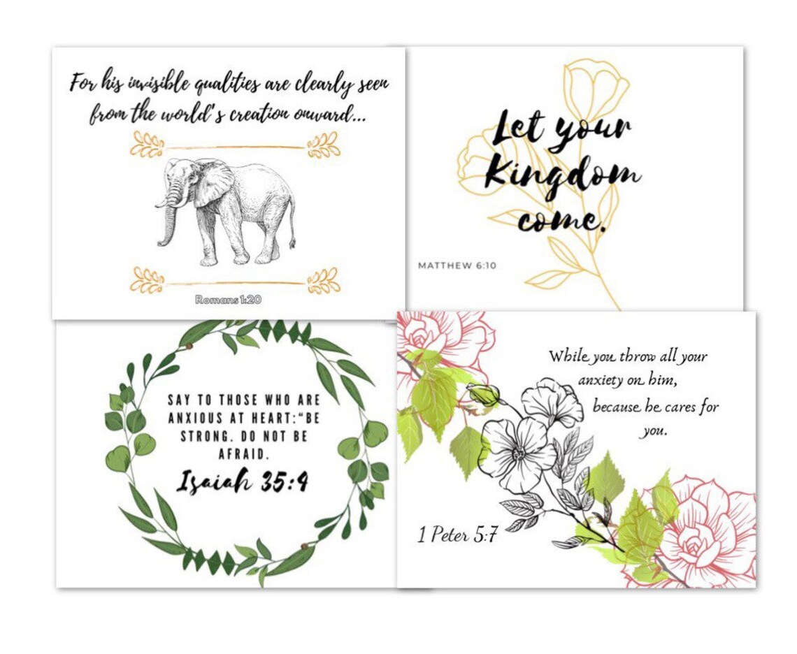 JW Greeting Cards/postcards SET | Variety Scriptures | Letter Writing ...
