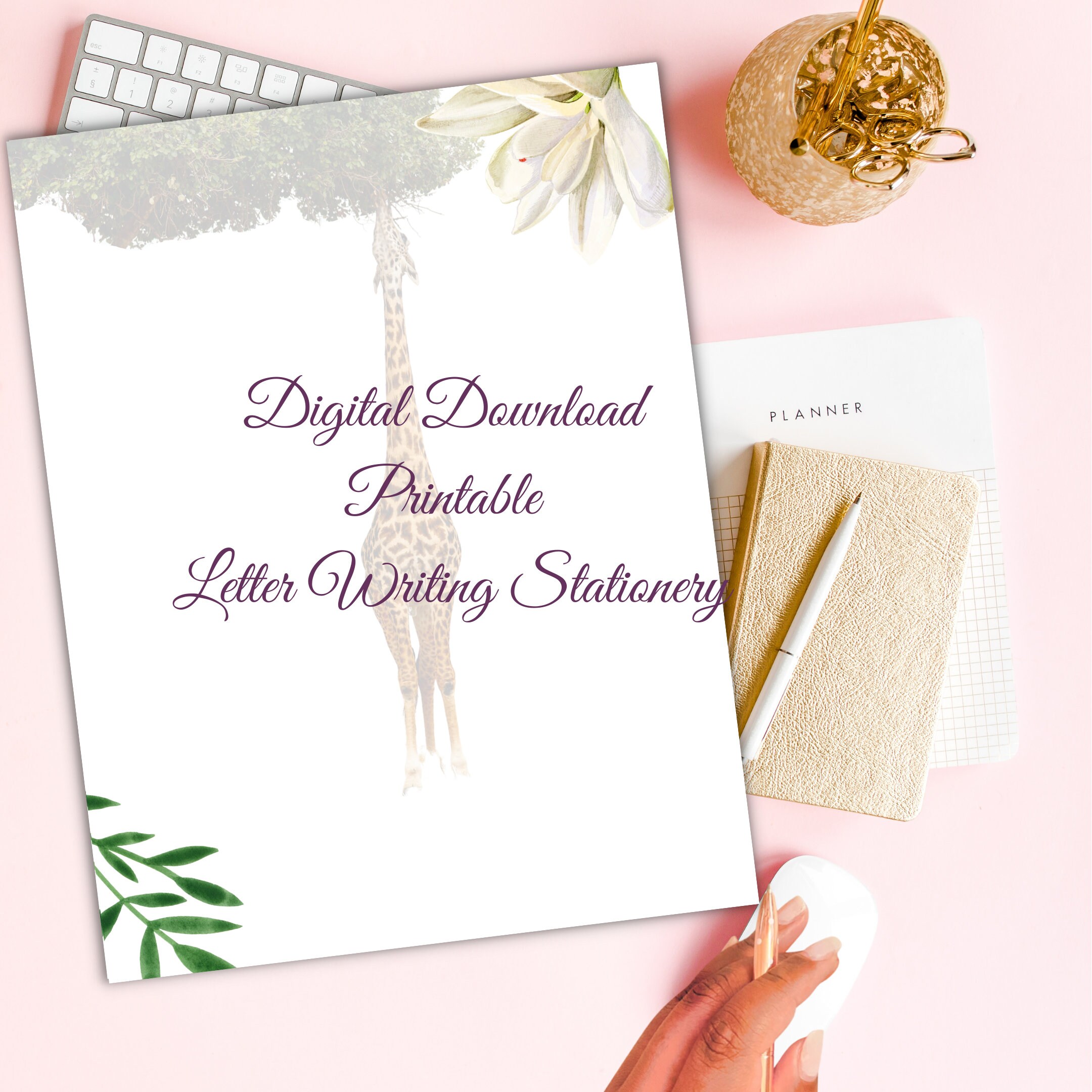 Digital Download Animal Stationery Printable Letter Writing | Etsy