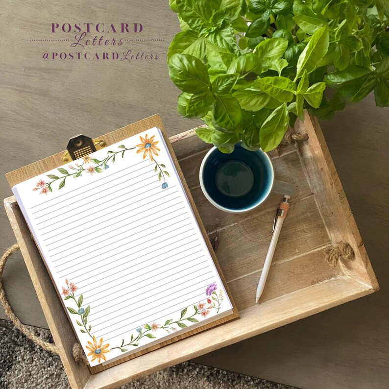 Fall Sunflower Linen Stationery | Letter Writing Paper, 20 Sheets - Etsy