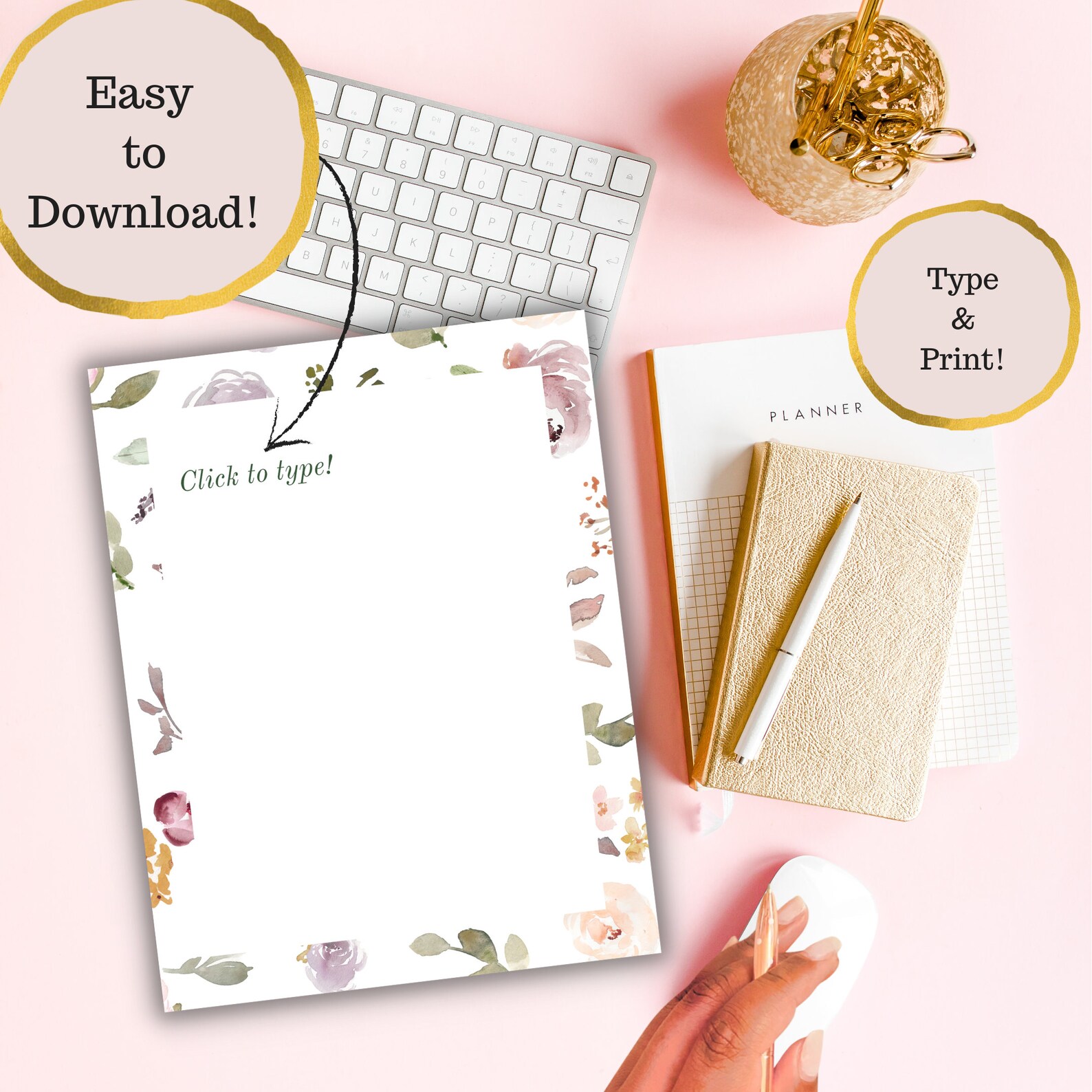 Microsoft Word Stationery Templates Printable Letter Writing | Etsy