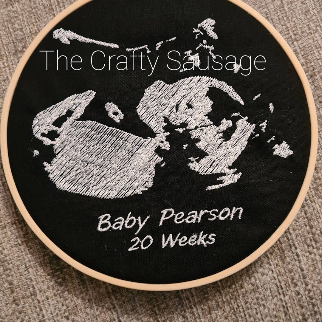 Ultrasound Baby Scan Custom Embroidery - Etsy