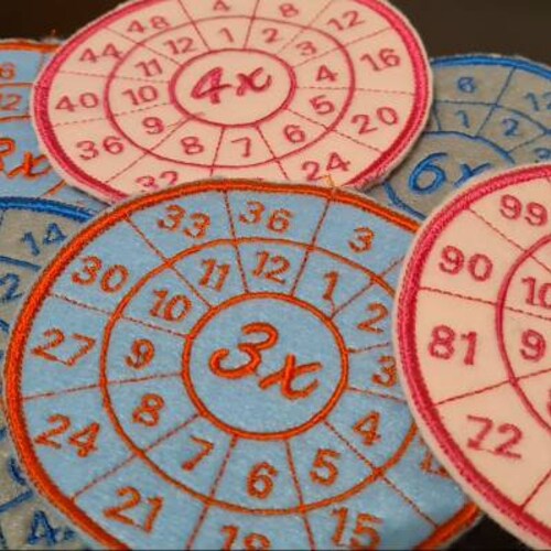 Multiplication Wheels Bundle Embroidery Design Times Table Kits & How ...