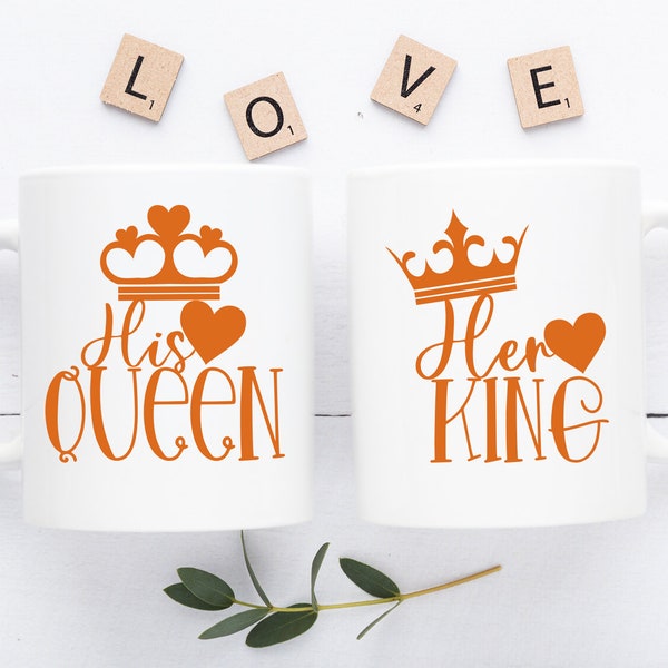 King and Queen Mugs - Etsy
