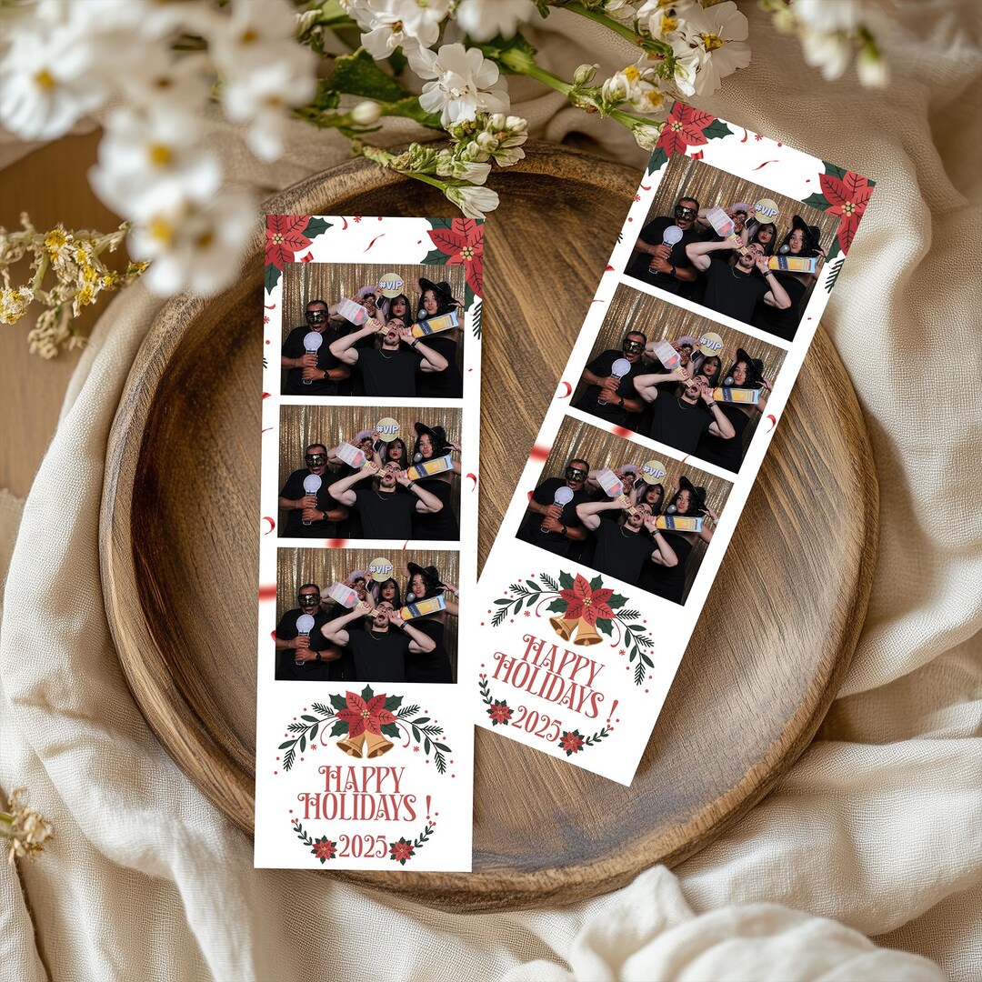 Personalized Happy Holidays Photo Booth Strip: Holidays (digital File ...