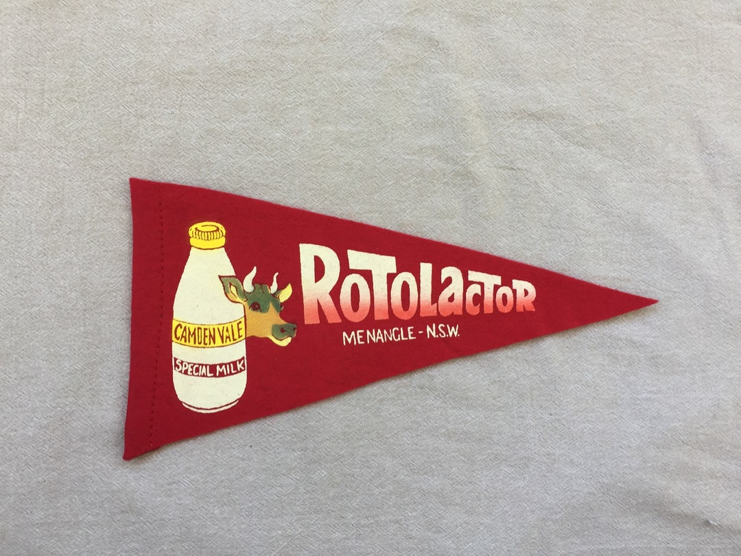 Vintage Rotolactor Menangle NSW Felt Pennant Flag - Etsy