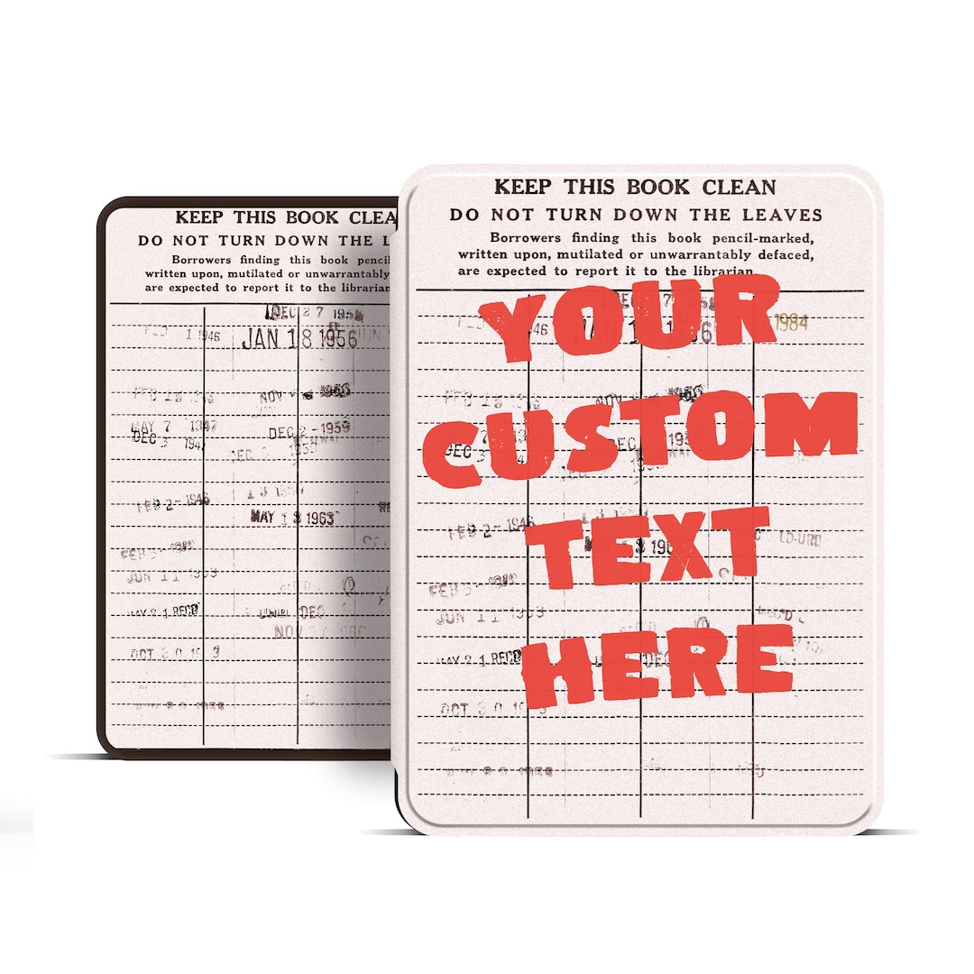 Custom Library Card Kindle Case, Personalized Kindle Cover for All ...
